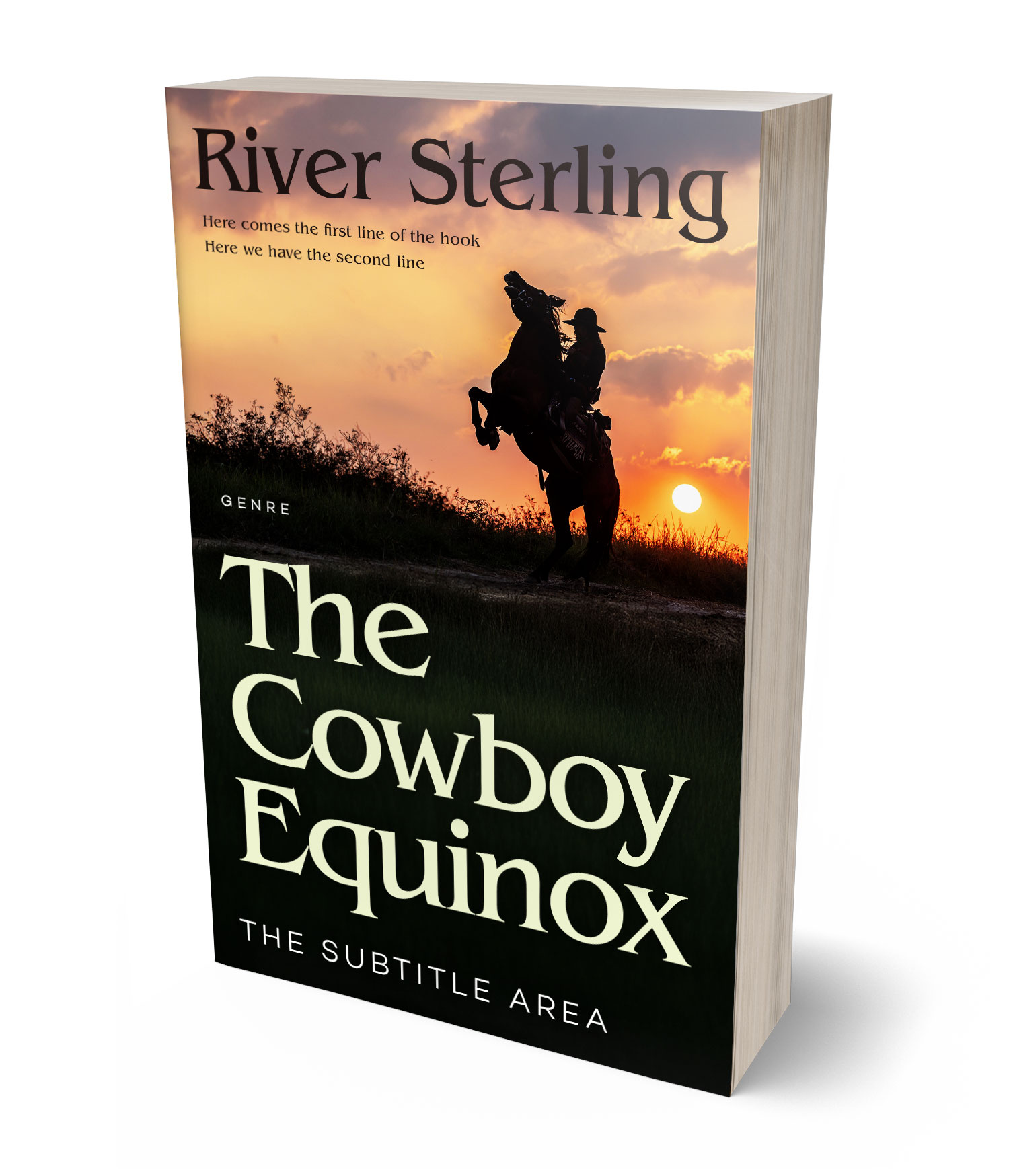 Premade Western Book Cover - Gold Sand #36196 | BookCoverZone
